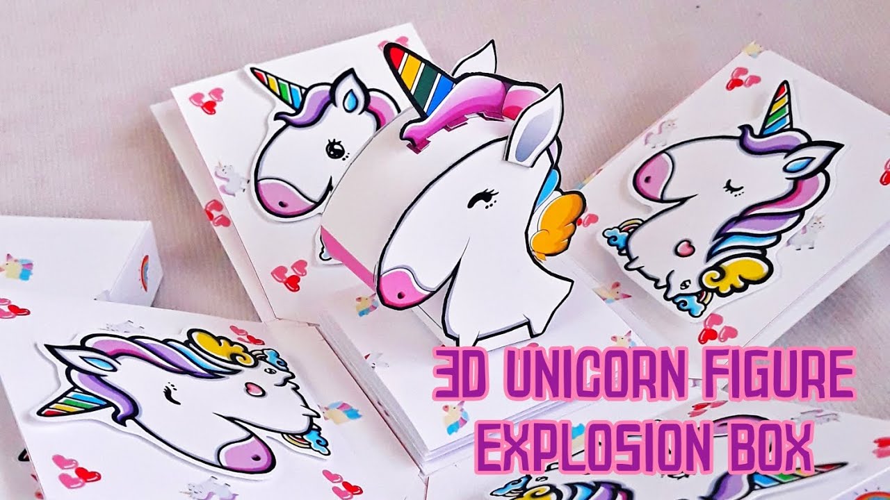 3D Unicorn Figure Explosion Box JUMBO - YouTube