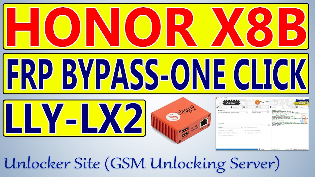 Honor X8B (LLY-LX2) FRP Bypass By Sigma Plus - YouTube