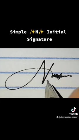Simple "N" inital signature #signature #art #signaturestyle # ...