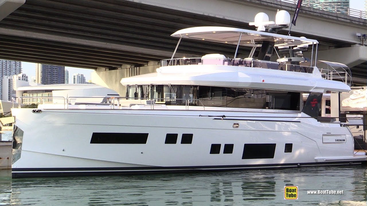 2019 Sirena 64 Luxury Yacht Interior Deck Bridge Walkthrough 2019 Miami ...