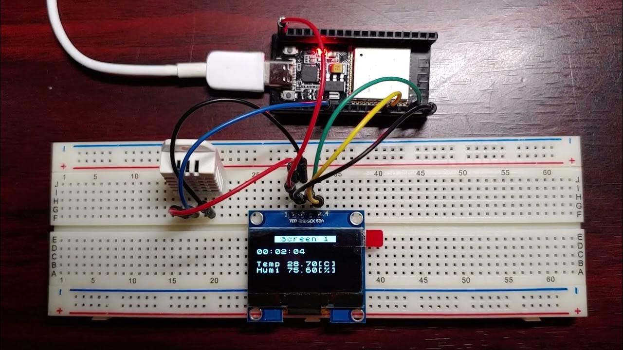 DHT22 Temp. & Humi. sensor, ESP32, Arduino - YouTube