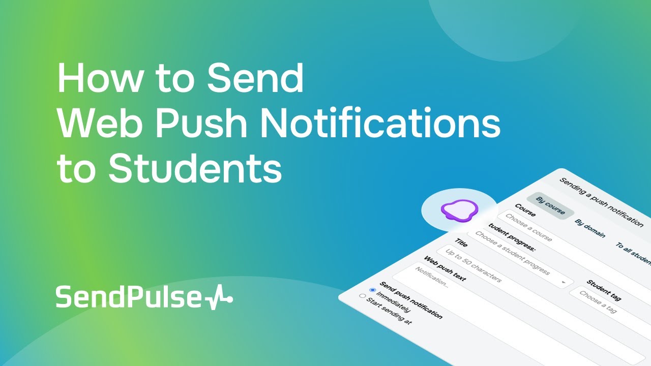 How to Send Web Push Notifications to Students - YouTube
