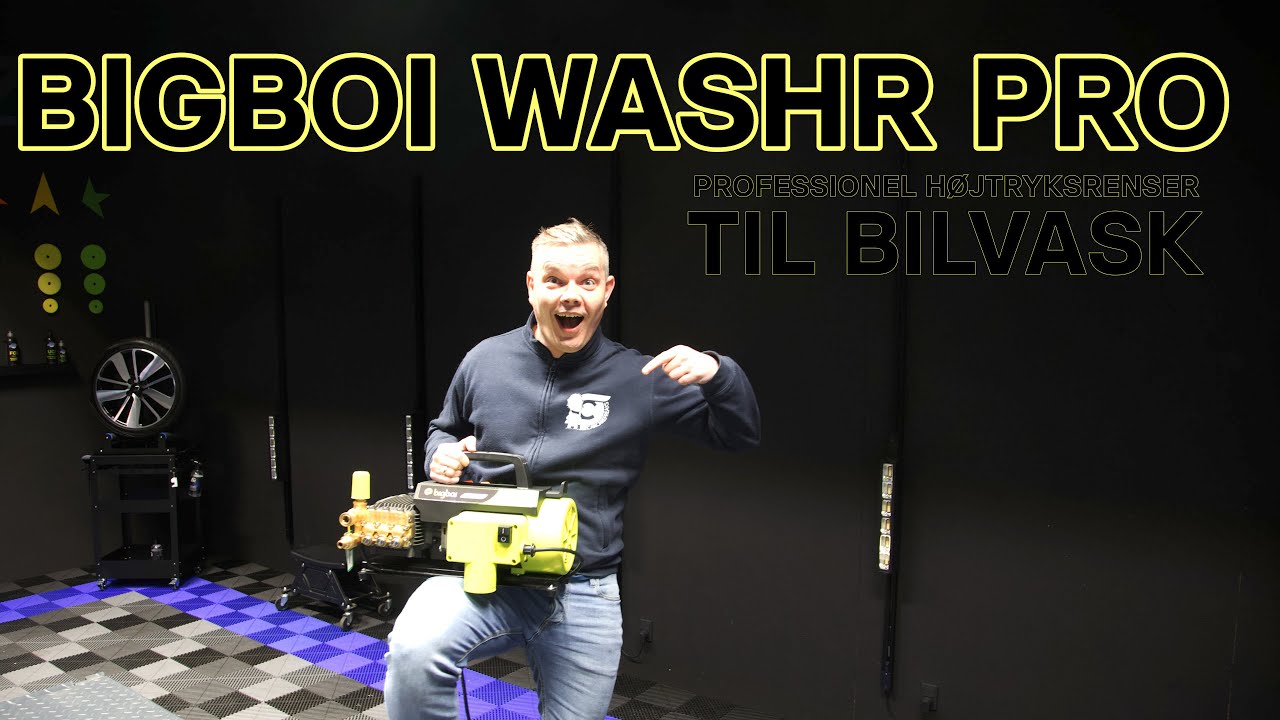 Professionel højtryksrenser til bilvask - Bigboi WashR Pro - YouTube