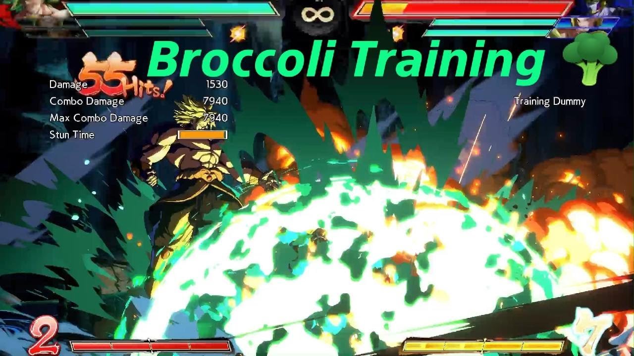 DRAGON BALL FighterZ Broccoli Training Room Eat your Veggies - YouTube