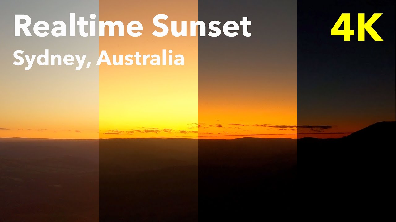 [4K] Realtime Sunset｜45mins relaxation｜Katoomba, Australia - YouTube