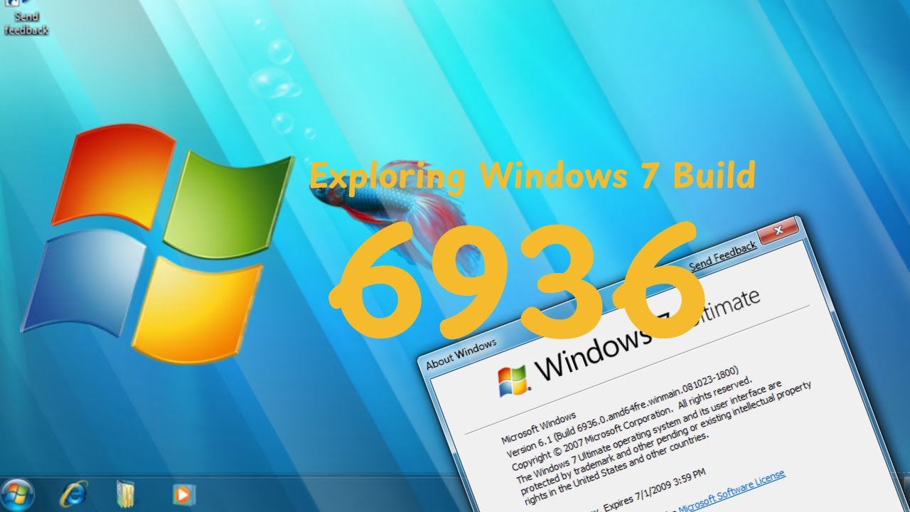 15 Years of Windows 7 - Exploring Windows 7 Build 6936 - YouTube