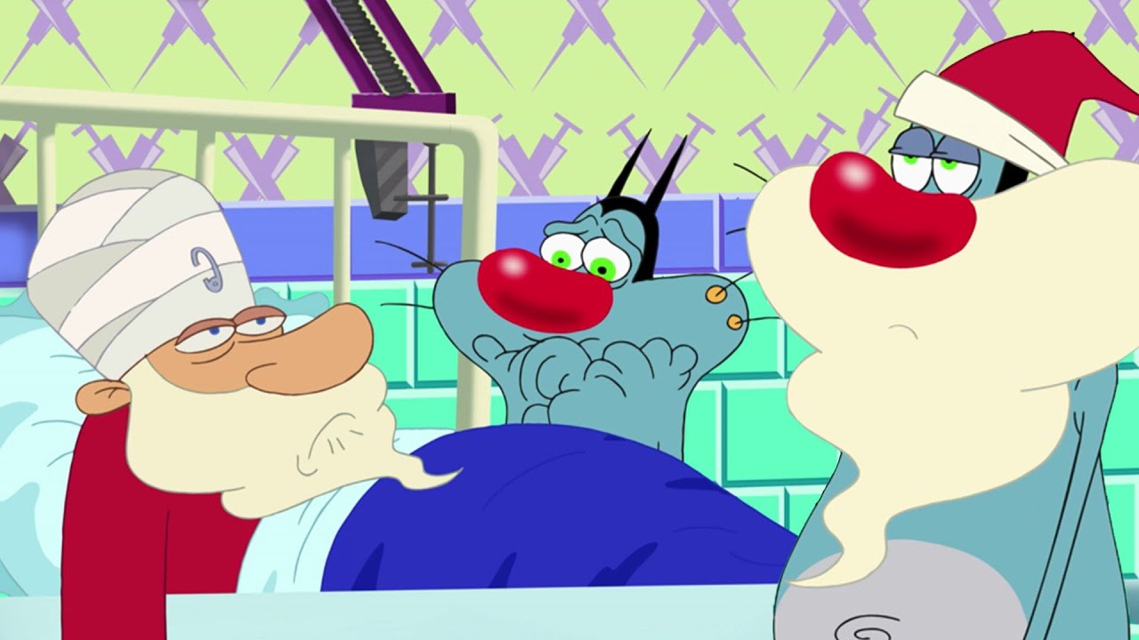 Oggy And the Cockroaches 😺 Oggy Saving Christmas! (S03E09) A Xilam ...