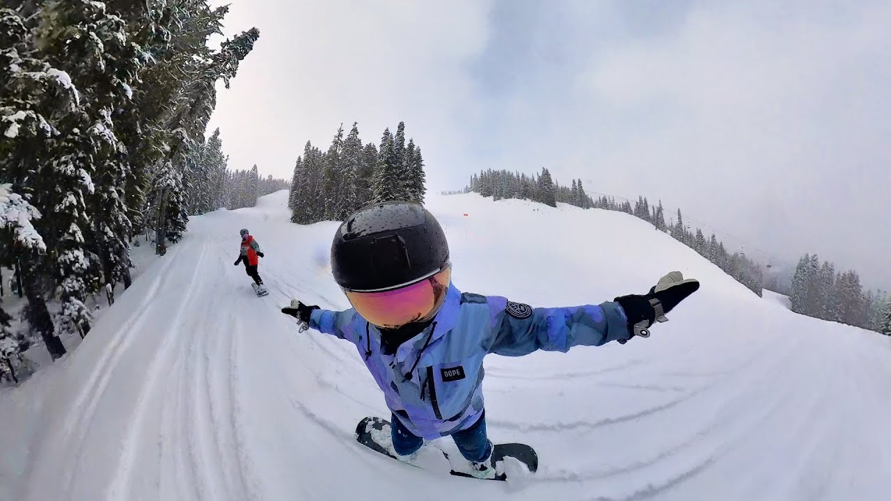 Powder Day - Snowboarding at Crystal Mountain Part 3 - YouTube