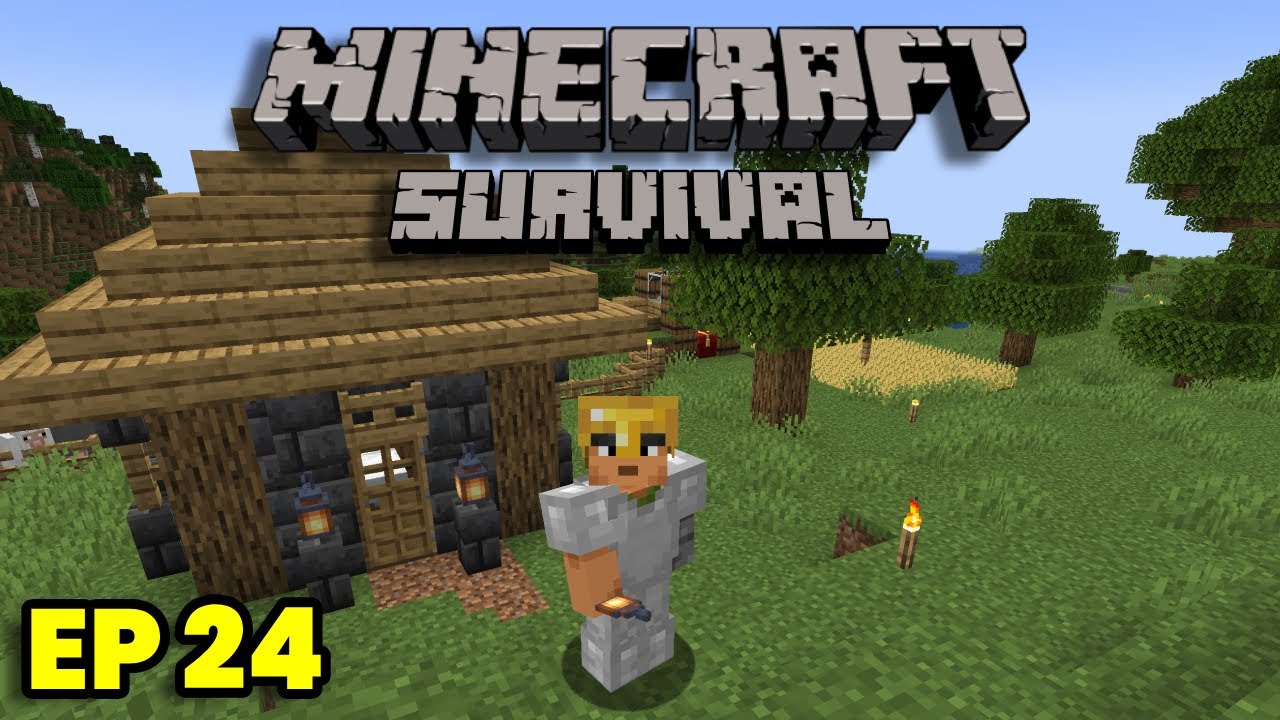 Minecraft S1 E24 - First Villager House - YouTube