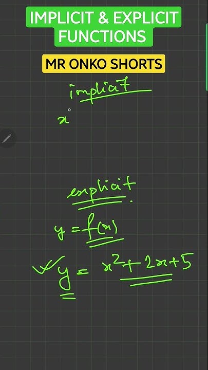 what is Implicit and explicit function #shorts #viralshorts #function # ...