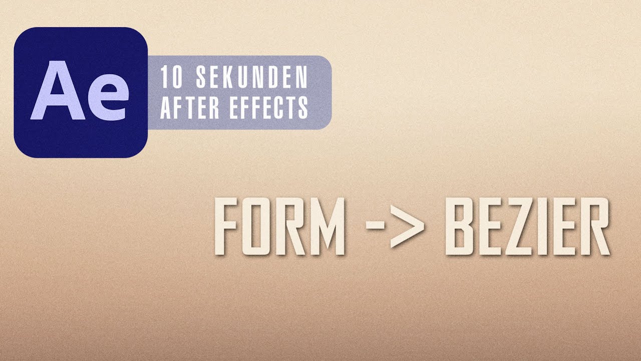 After Effects Form In Bezier Umwandeln 3K YouTube After Effects Form In Bezier Umwandeln 3K YouTube