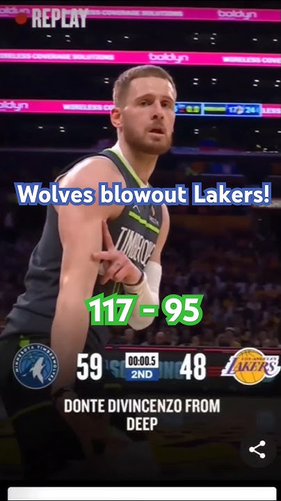 Timberwolves win 117-95 Lakers Game1 Round 1 NBA playoffs 🐺💯 #timberwolves #nbaplayoffs #nba # ...