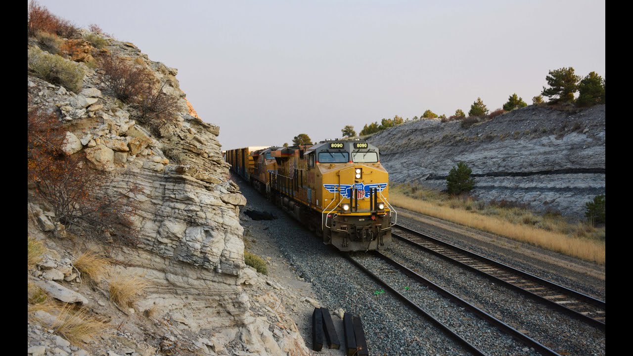 Long Union Pacific freight train Rock River, Wyoming - YouTube