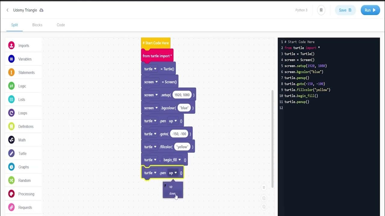 Coding Made Easy: Creating A Triangle Part 1 In Block Scripting and ...