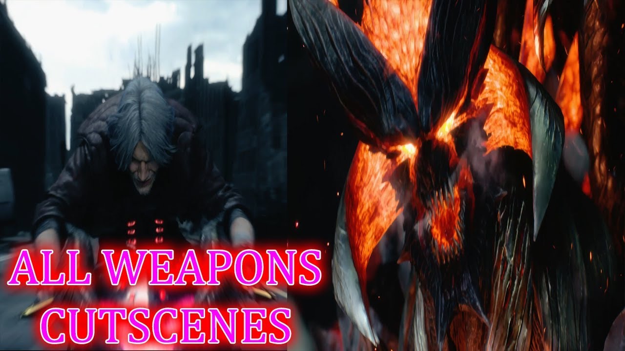 Devil May Cry 5 All Dante Weapons CUTSCENES - YouTube