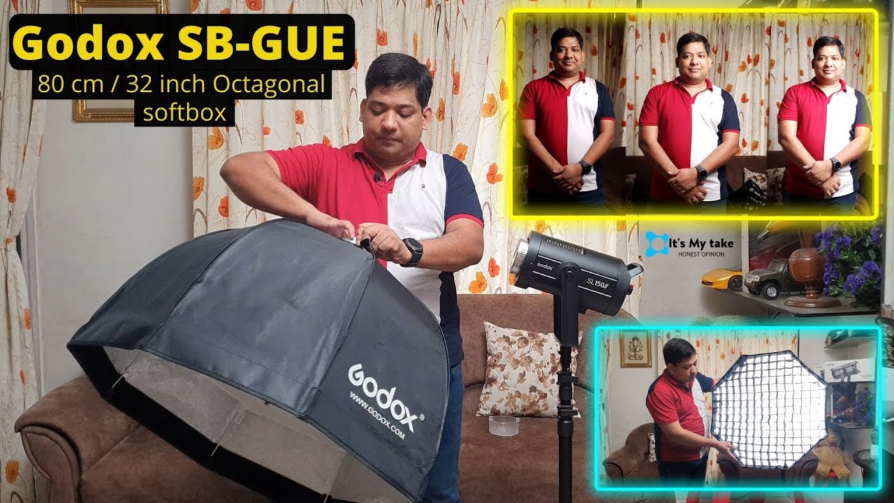 Godox SB-GUE 80 cm / 32" REVIEW | Best octagonal soft box with bowens mount | Detail setup guide ...