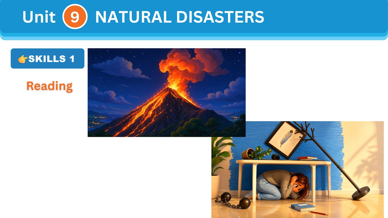 Unit 9 Natural Disasters – Skills 1| Volcano - Earthquake| Tiếng Anh 8 ...
