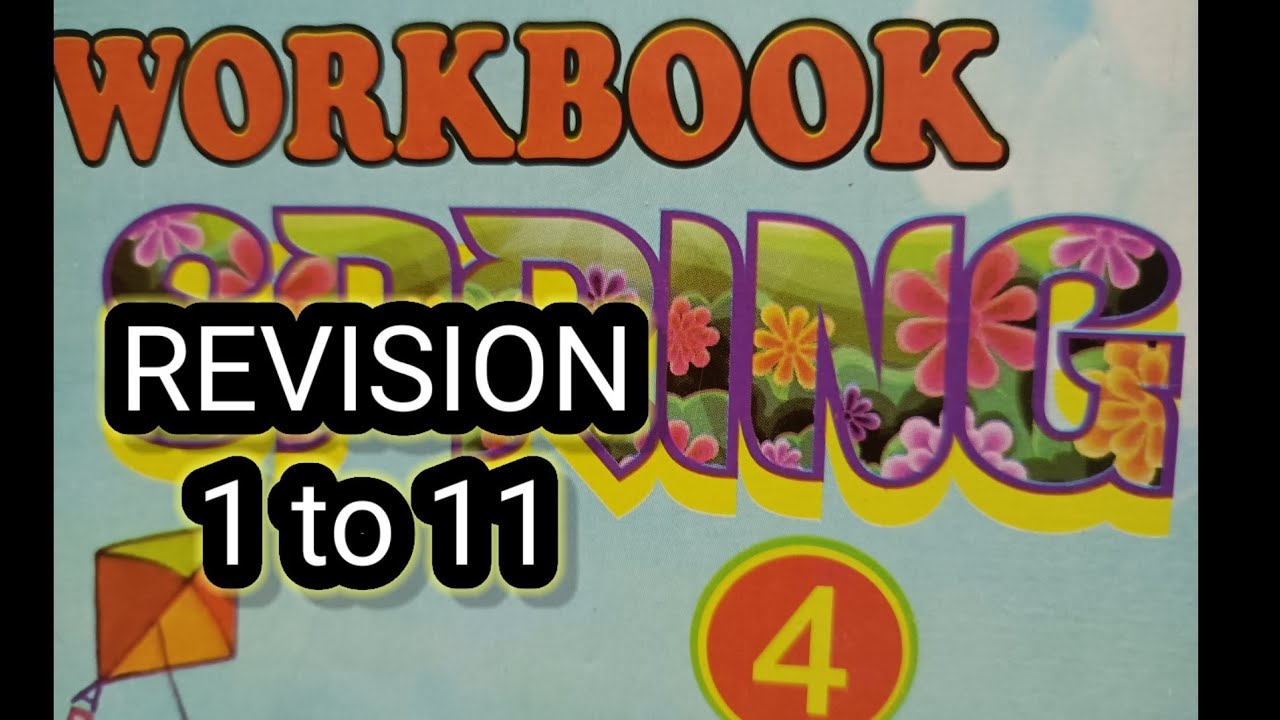 English Class 4 Work Book Revision Exercise|Spring Class 4 Work Book ...