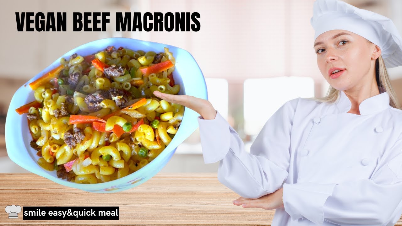 How to Make Vegan Beef Macronis | beef macaroni recipe | Cheesy beef ...