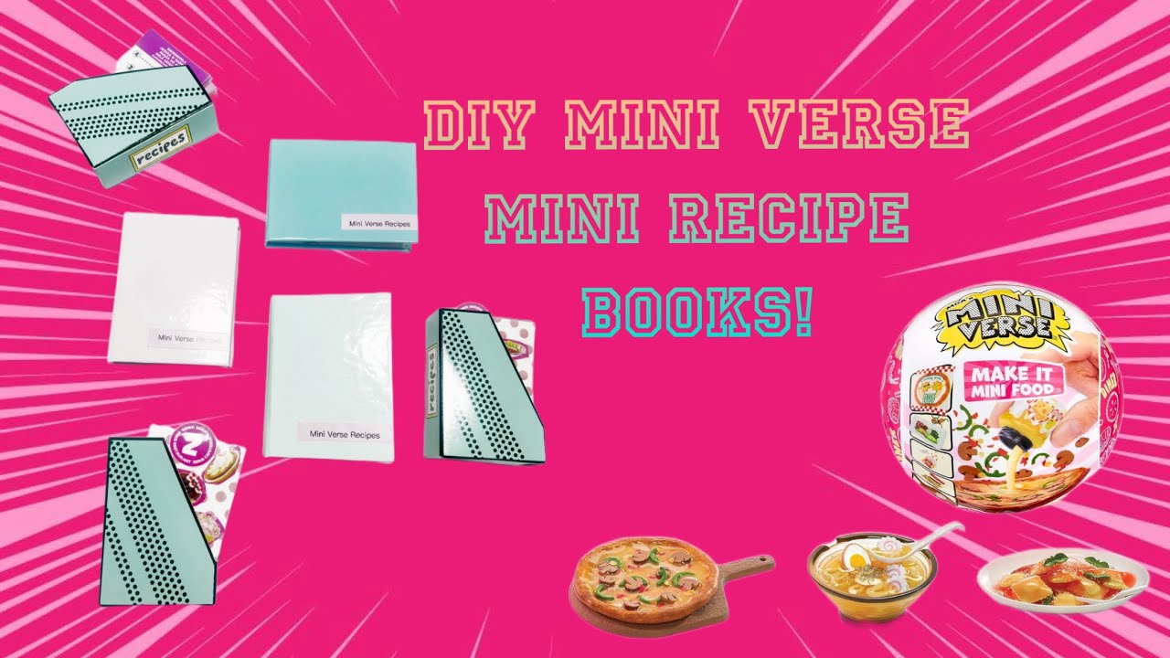 DIY Miniature Mini Verse Recipe Books - YouTube
