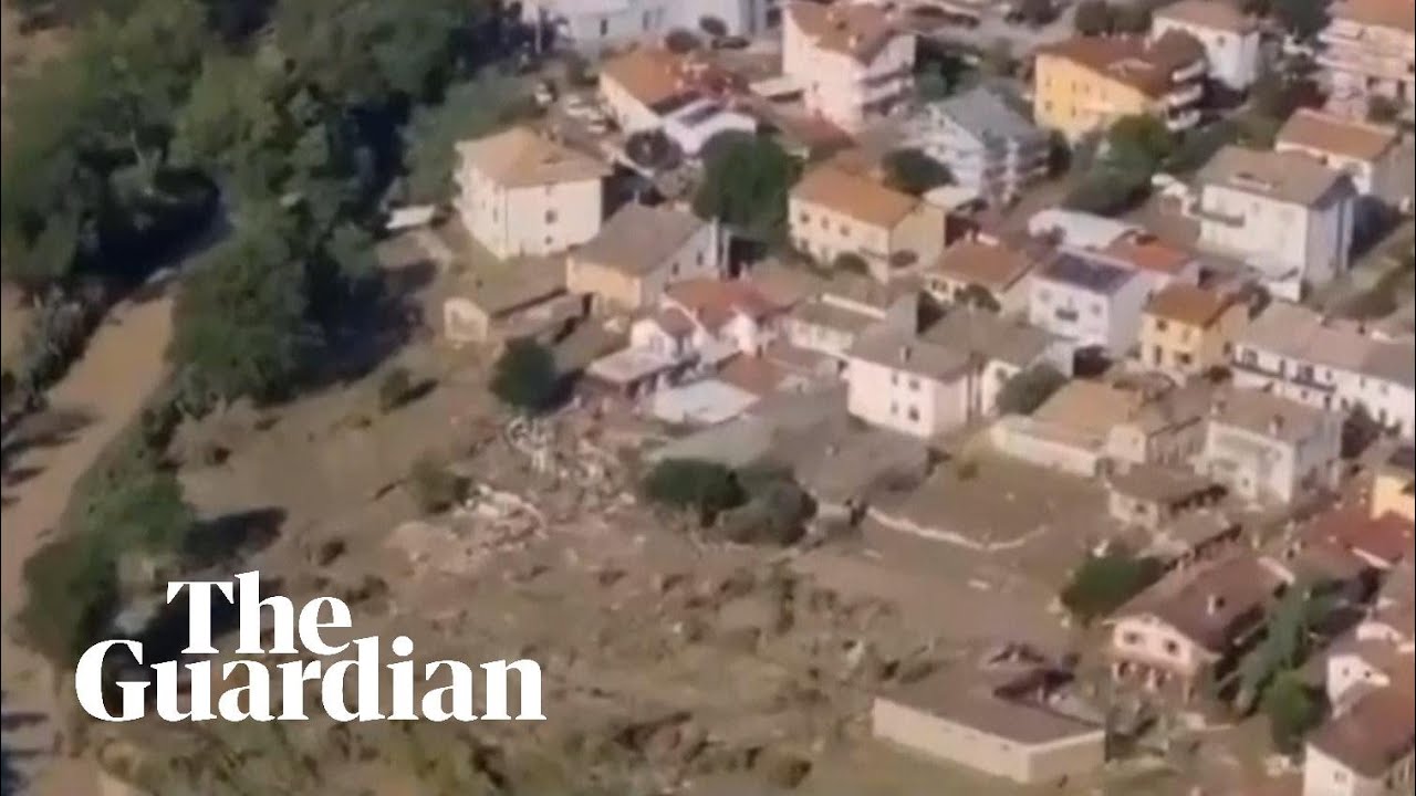 Aerial footage shows scale of damage after floods hit central-east ...