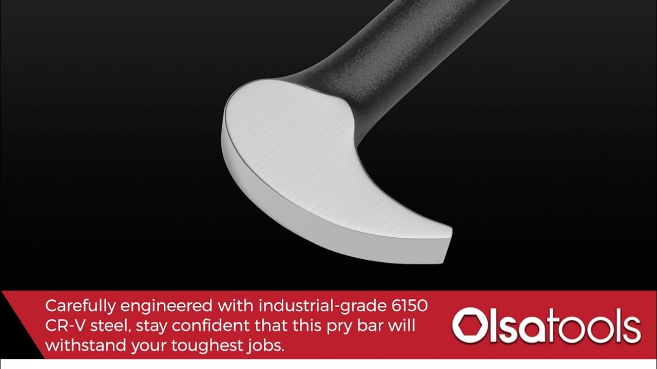 Olsa Tools 16-Inch Rolling Head Pry Bar | Lady Foot Pry Bar for ...