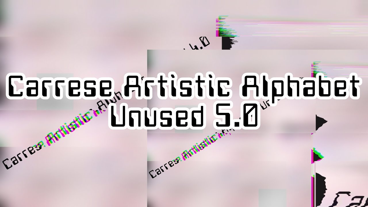 Carrese Artistic Alphabet Unused 5.0 - YouTube