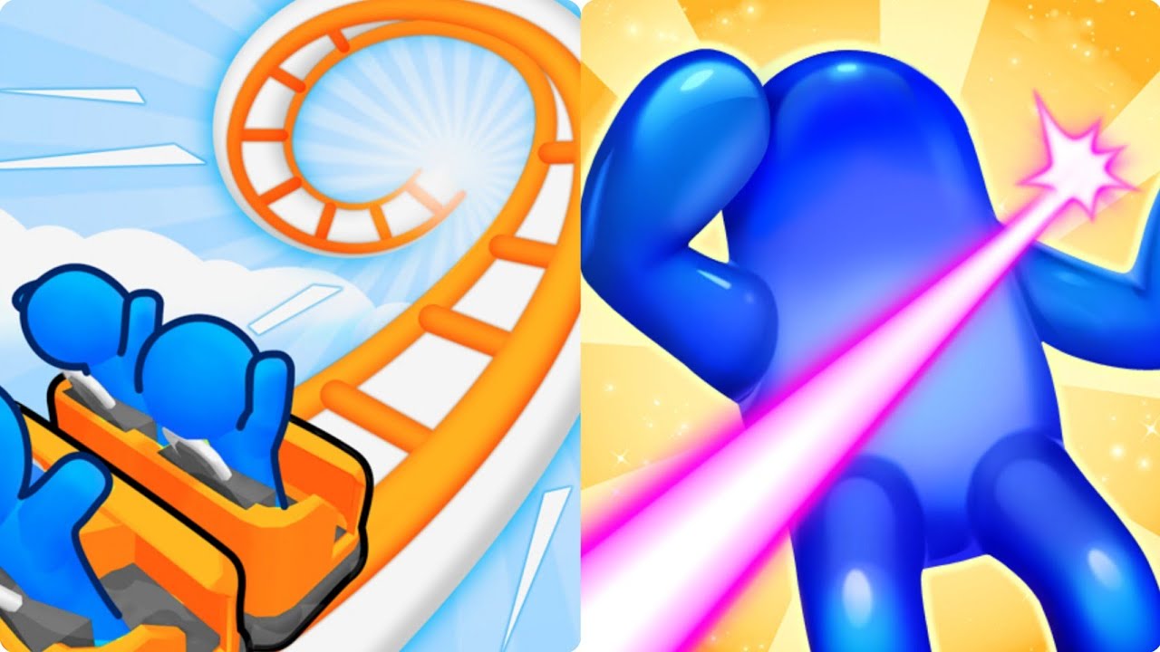 Blob Shooter 3D vs Runner Coaster 3D 🍕🍕🖤🖤💖💖🍕🍕Walkthrough Android IOS ...