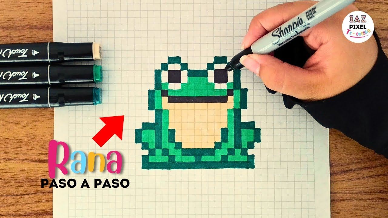 Como Pintar una Rana en PIXEL ART – Tutorial paso a paso #pixelart # ...