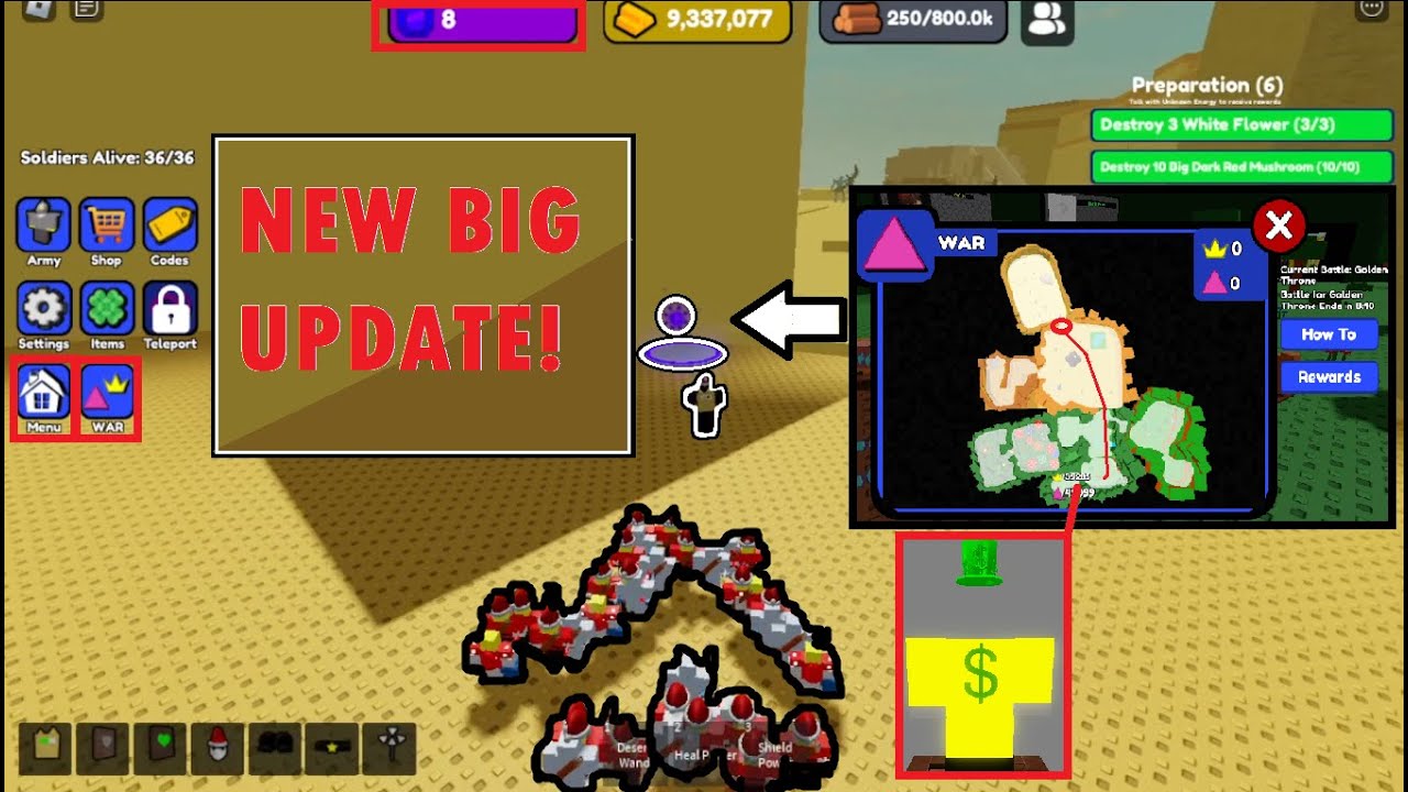 Playing The - New [BIG UPDATE] OF [CONTROL ARMY SIMULATOR] ON [ROBLOX ...