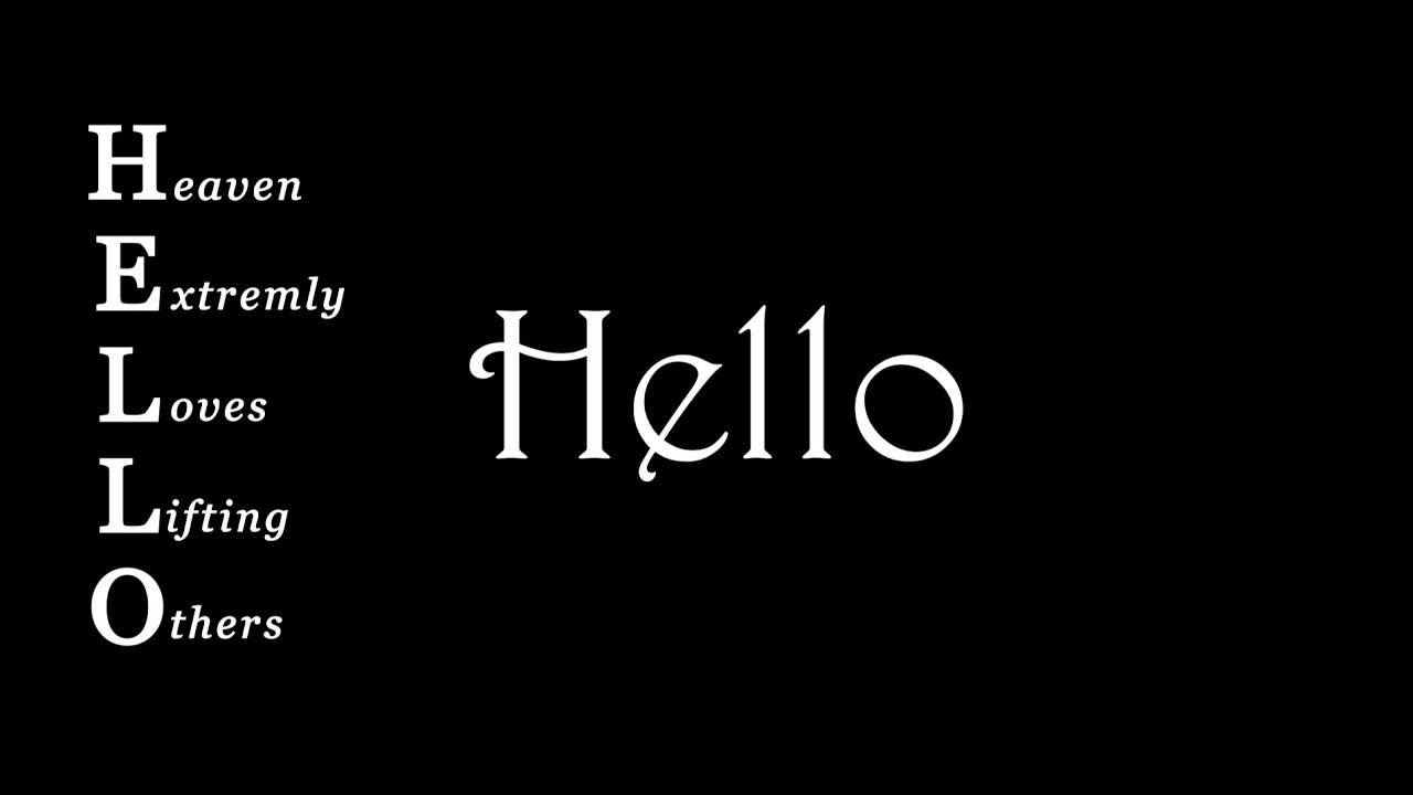 Hello (official lyrics video) - YouTube