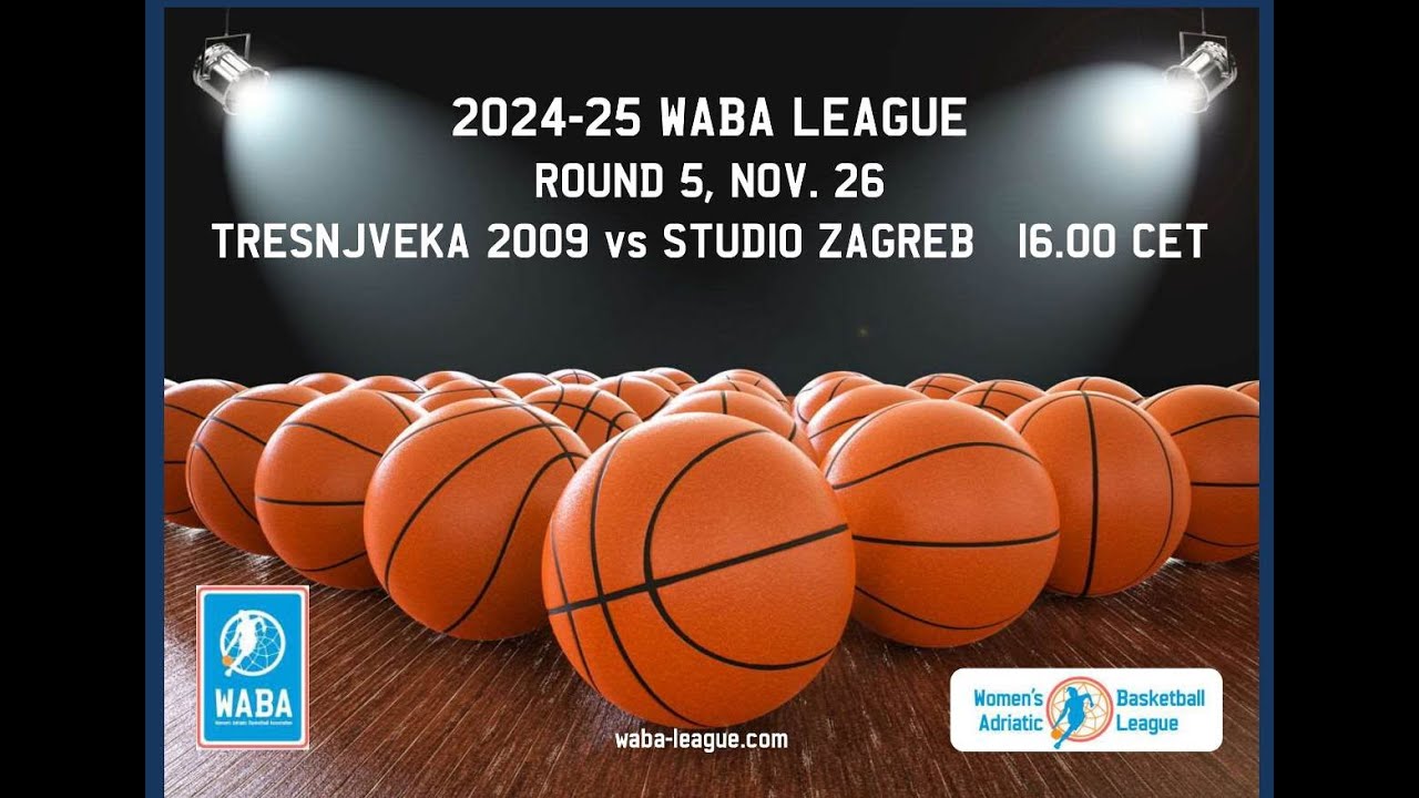 2024-25 WABA Round 5: Tresnjevka 2009-Studio Zagreb 26/11 (16-00 CET) - YouTube