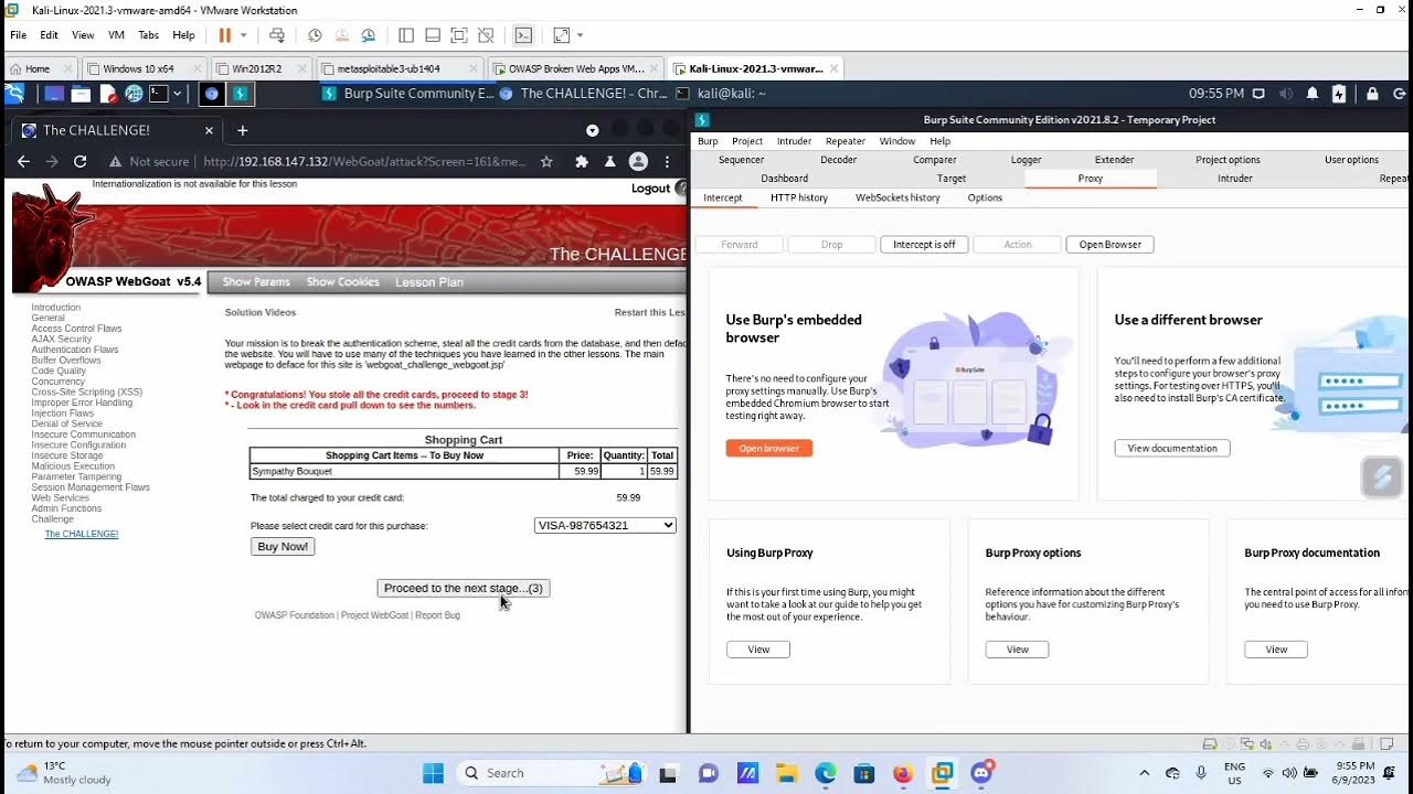 WebGoat Challenge using BurpSuite using Kali - YouTube