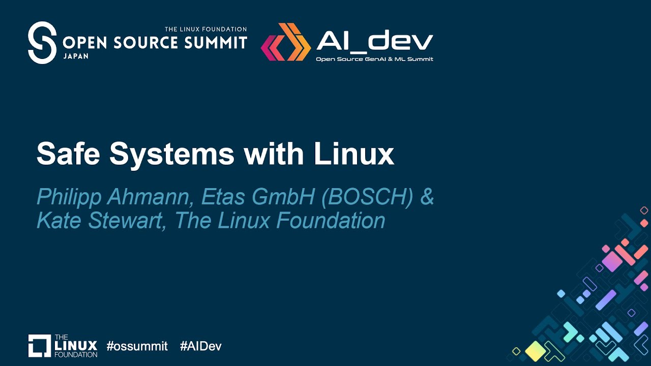 Safe Systems with Linux - Philipp Ahmann, Etas GmbH (BOSCH) & Kate ...