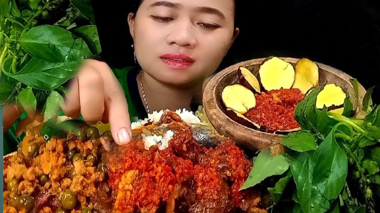 MAKAN DAGING KAMBING SEMUR PEDAS ‼️ DAN ONCOM LEUNCA IKAN ASIN DAN ...