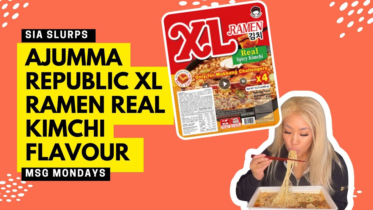 AJUMMA REPUBLIC XL RAMEN KIMCHI FLAVOUR - Instant Noodle/Ramen Review ...