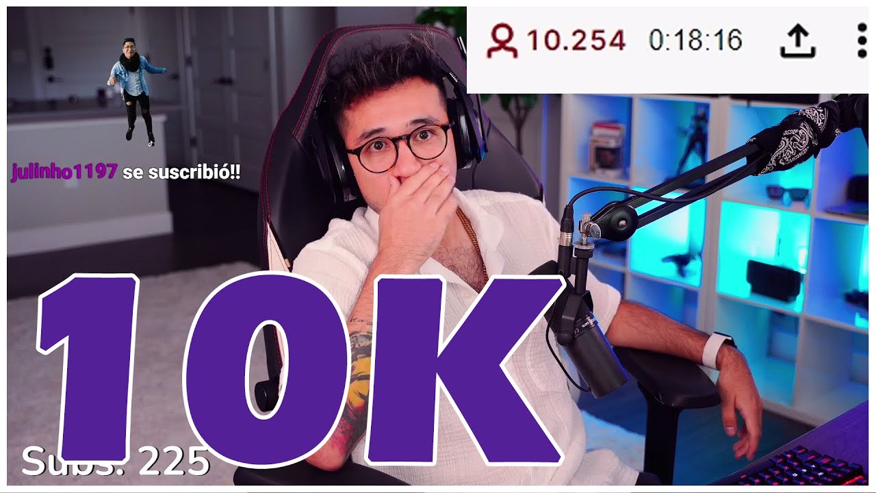 ANDY PASA LOS 10K EN TWITCH EN SU PRIMER DÍA - (LLEGÓ HASTA 13K)😳 - YouTube