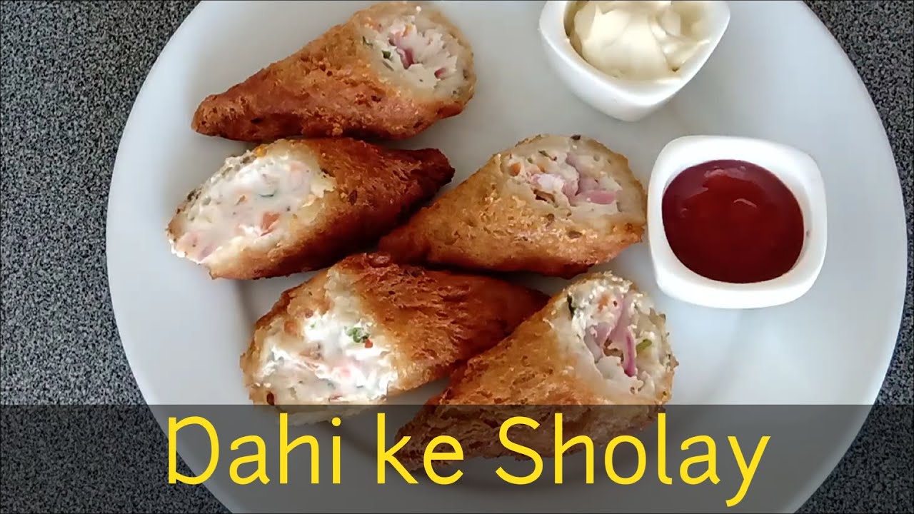 Dahi ke Sholay - Dahi Ke Kebab - Bread Rolls Curd Kabab Recipe - Snacks ...