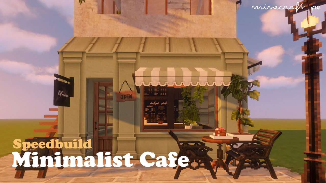 Minimalist Café☕️ | Speedbuild + Tour🧋| cocricot mod | Minecraft JE ...