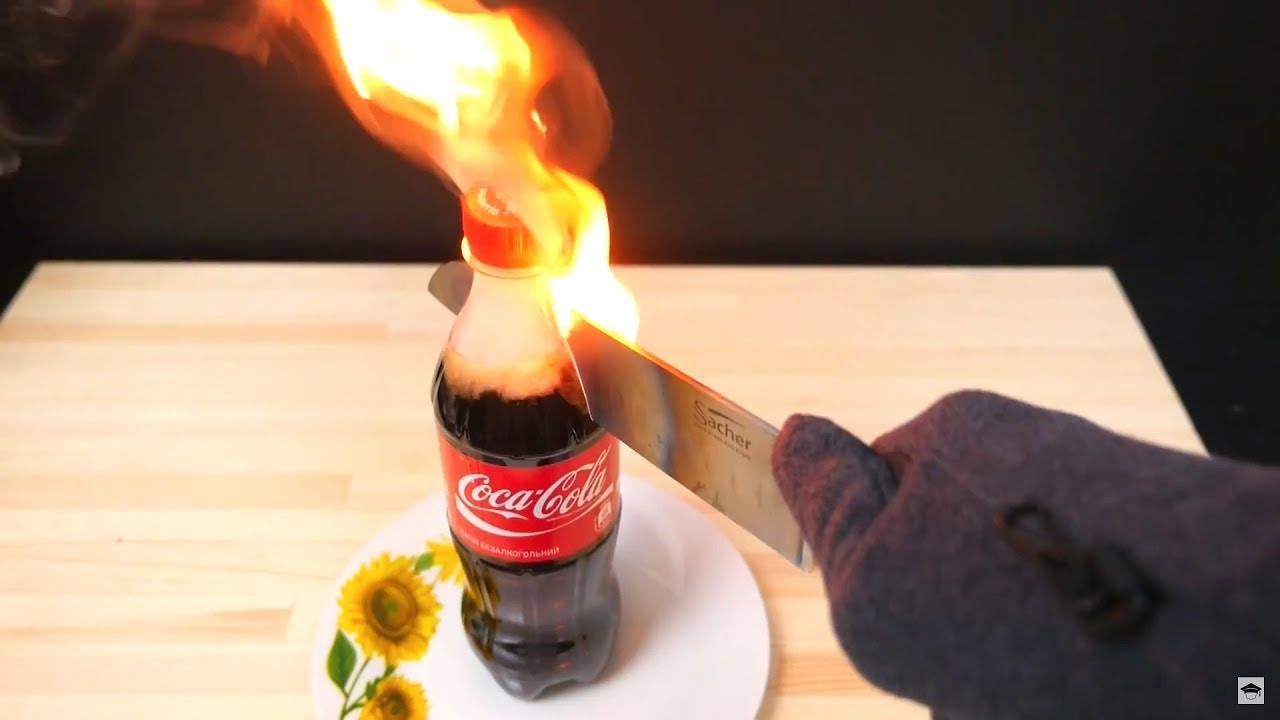 Experiment 😱 Coca Cola vs Fanta vs Fire - YouTube