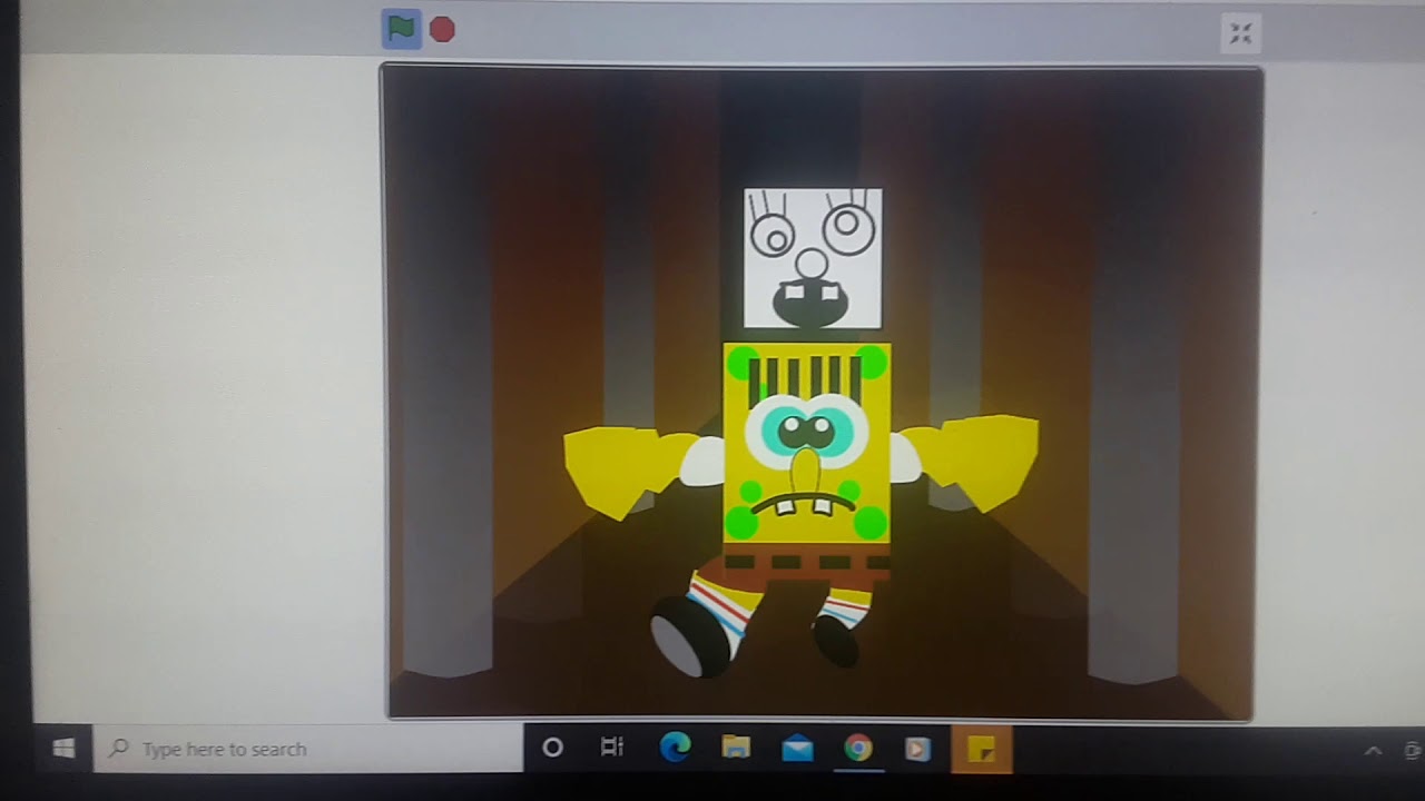 Spongebob is running away from the Doodlebob Apparition - YouTube