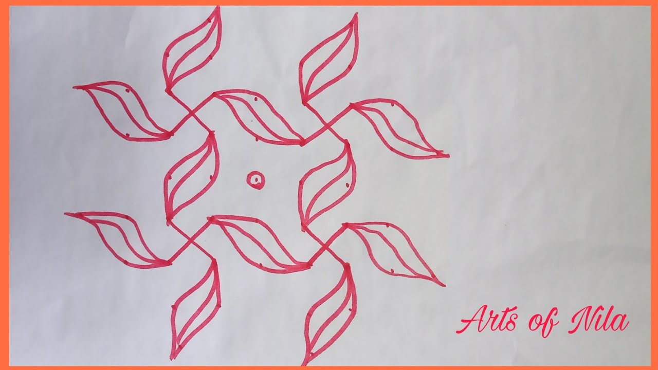 Simple 5*5 kolam designs for beginners. Easy kolam designs - YouTube
