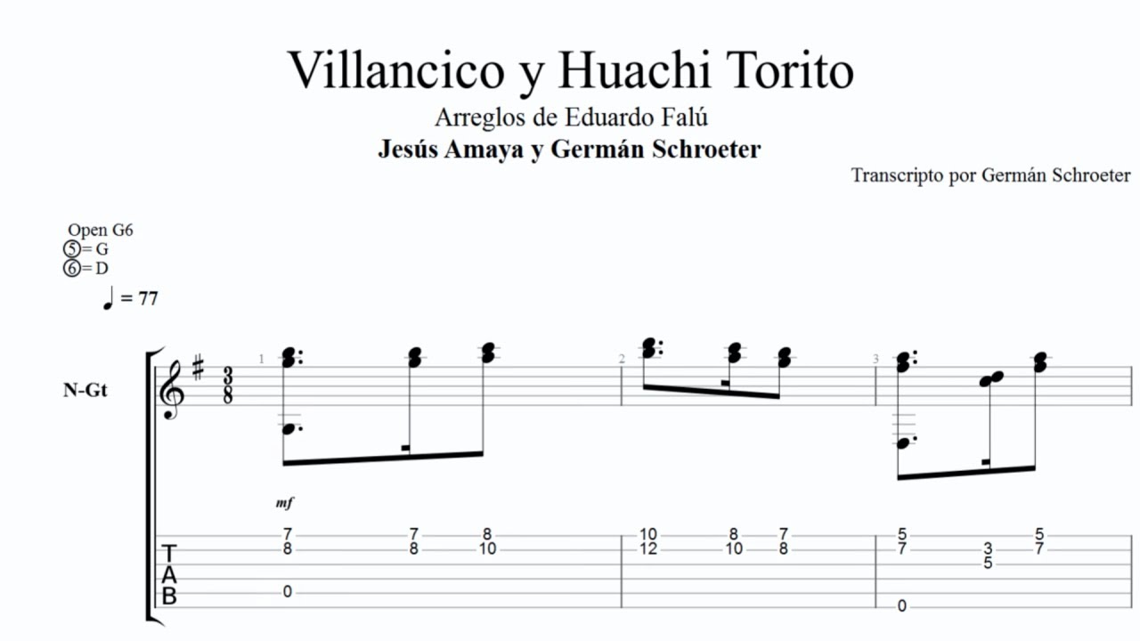 Villancico Huachi Torito Eduardo Falú Tabs por Jesús Amaya... - YouTube