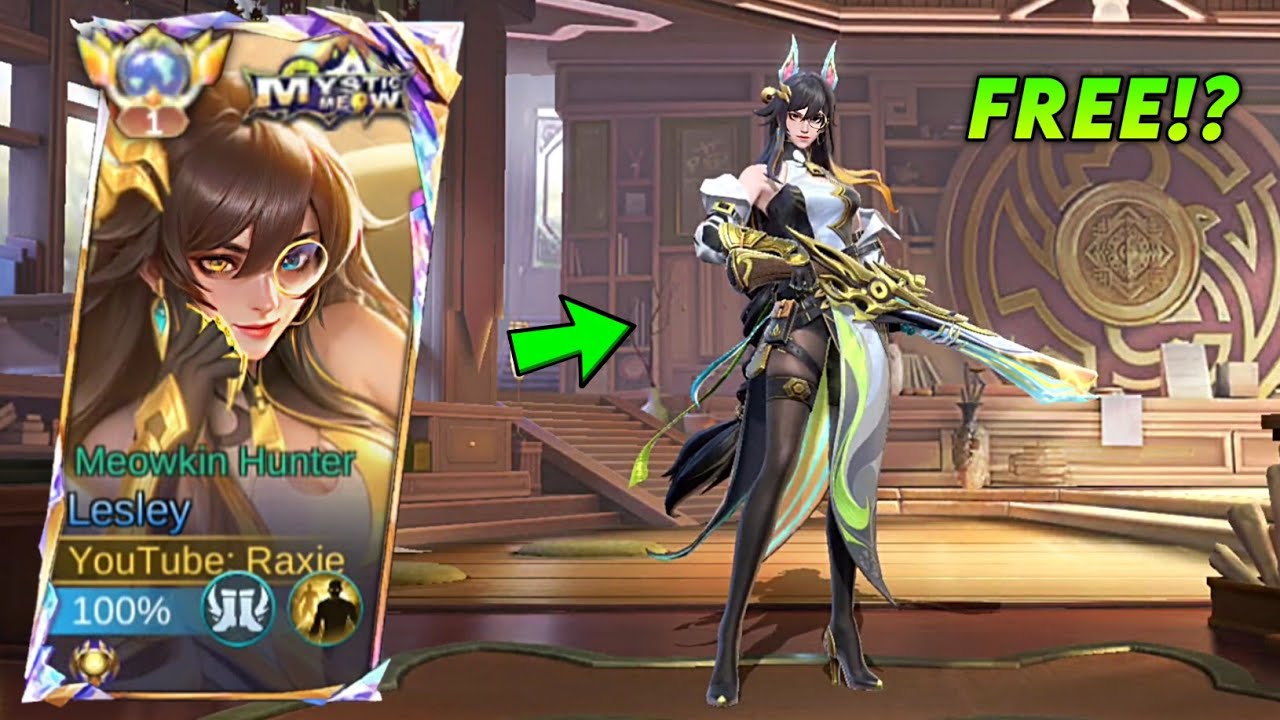 LESLEY NEW MYSTIC MEOW SKIN "MEOWKIN HUNTER" IS FINALLY HERE!!😻💚 (BEST ...