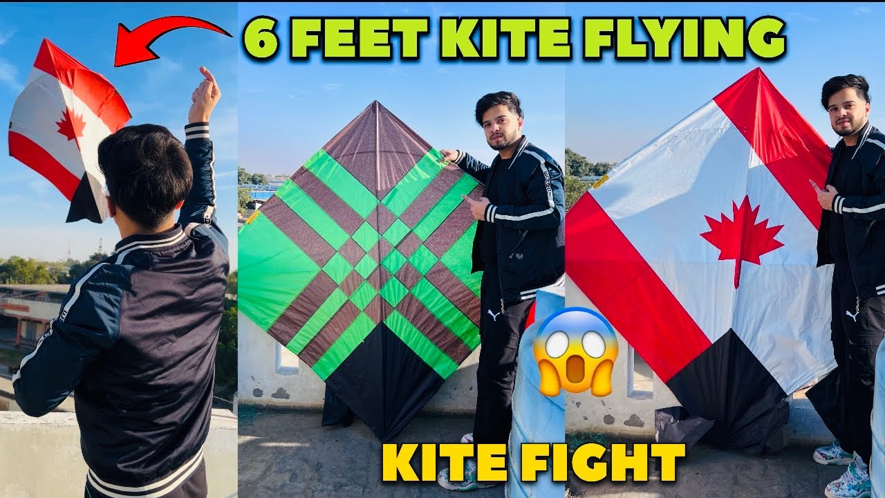 6 Feet Kite Flying😱 | Kite Fight | Patangbazi - YouTube
