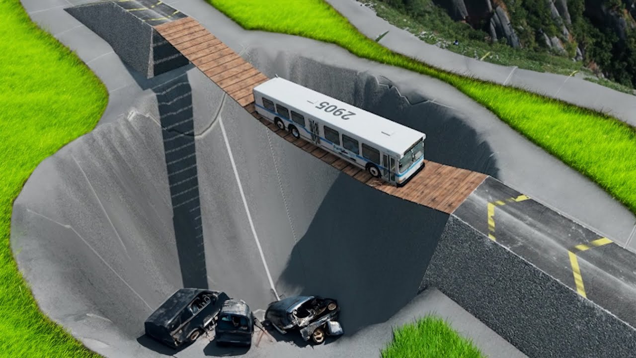 The Most Dangerous Bridge over a Deep Pit - YouTube