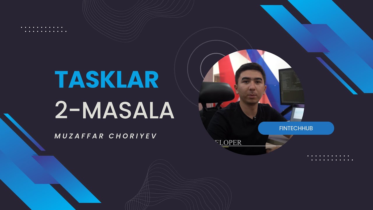 Tasklar 2-masala | Muzaffar - YouTube