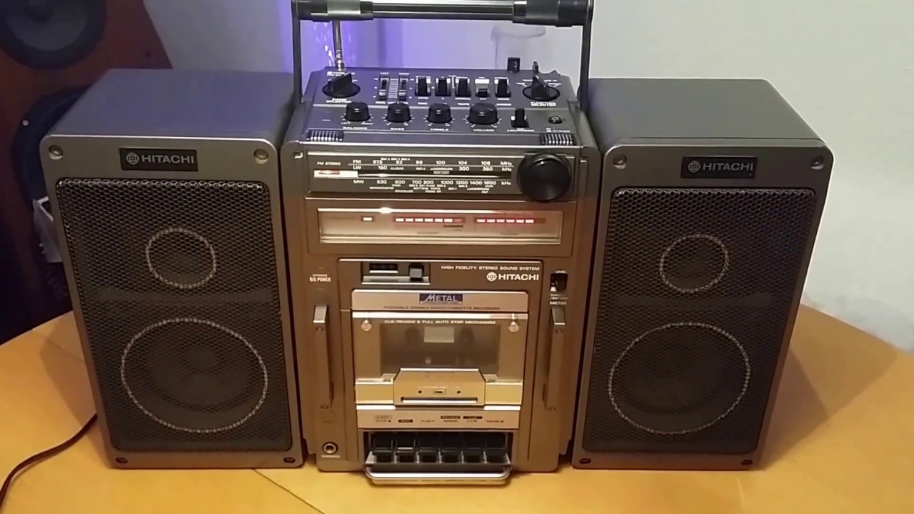 Hitachi trk 9140 Boombox Ghettoblaster - YouTube