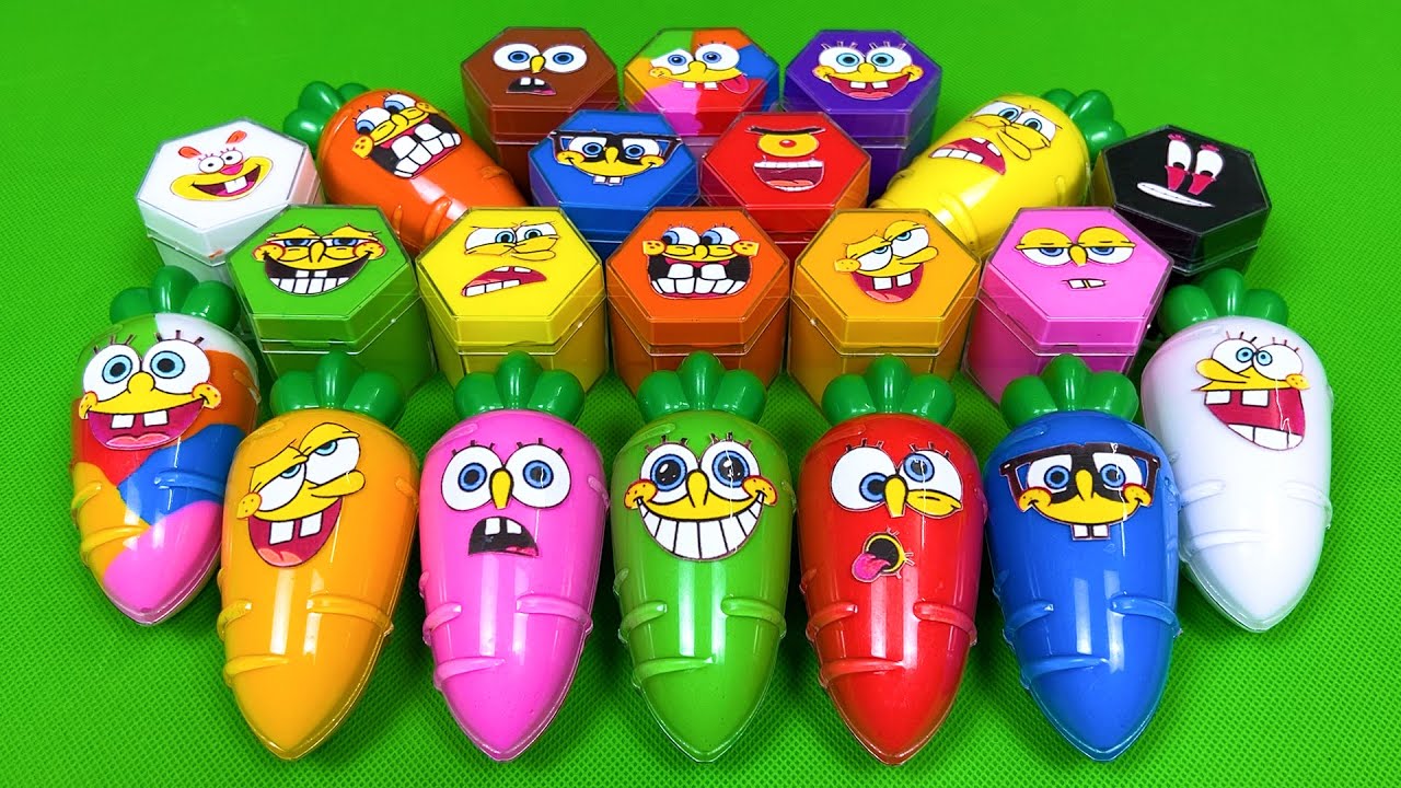 SpongeBob Squarepants - Looking All CLAY with Carrot, Hexagon Shapes ...