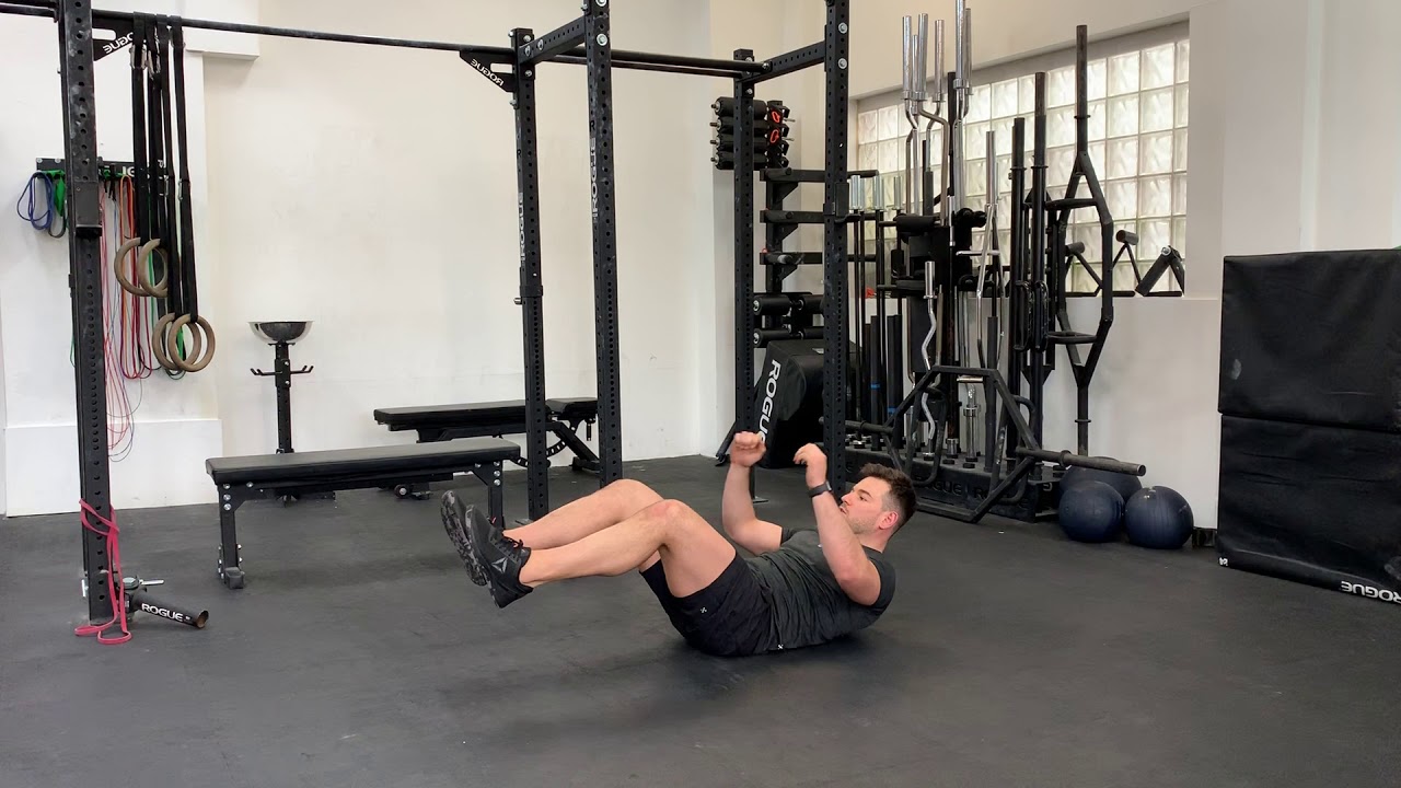 Hollow body hold progressions - YouTube